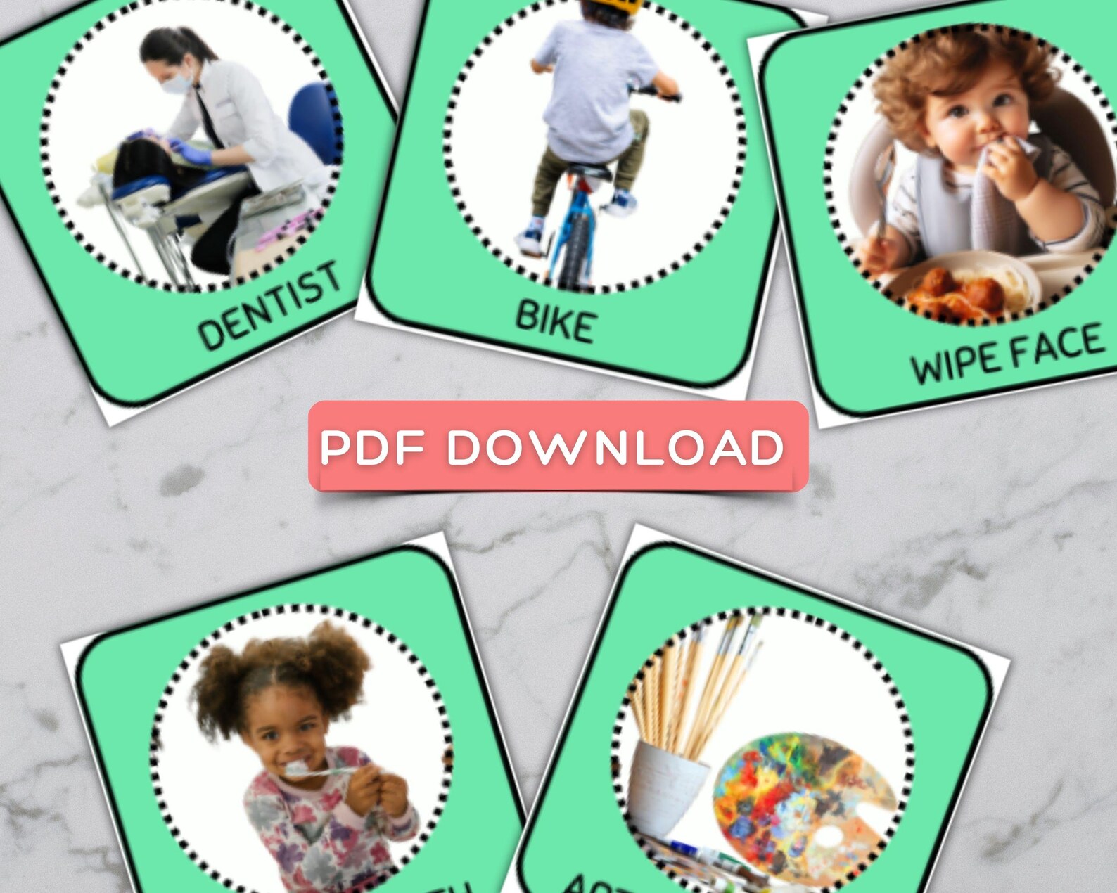 Toddler / Preschool Routine Cards - 76 Real-life Picture Cards for ...