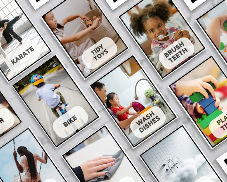 Toddler Routine Cards: 72 Real-life Picture Cards (digital Download) - Etsy