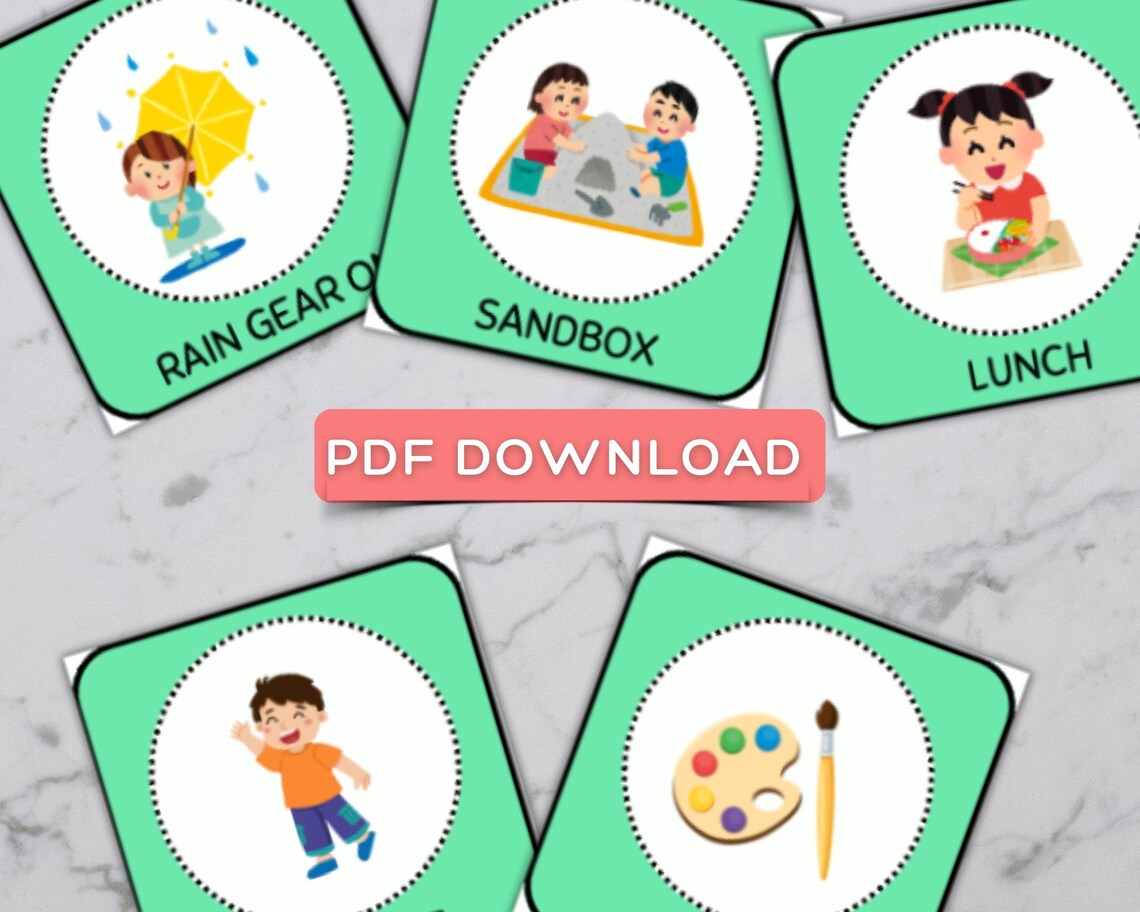 Classroom Routine Cards - Daycare / Preschool / Kindergarten / ASD, Non ...