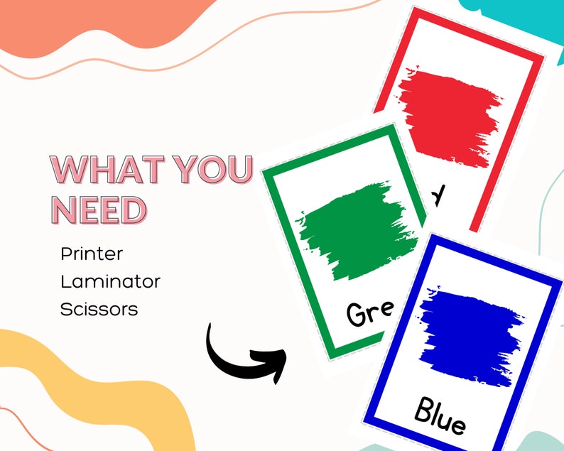 Color Flashcards for Toddlers: Learn 11 Colors (digital Download) - Etsy