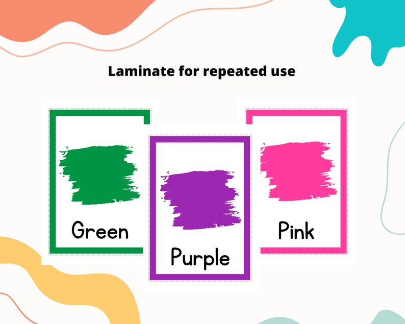 Color Flashcards for Toddlers: Learn 11 Colors (digital Download) - Etsy