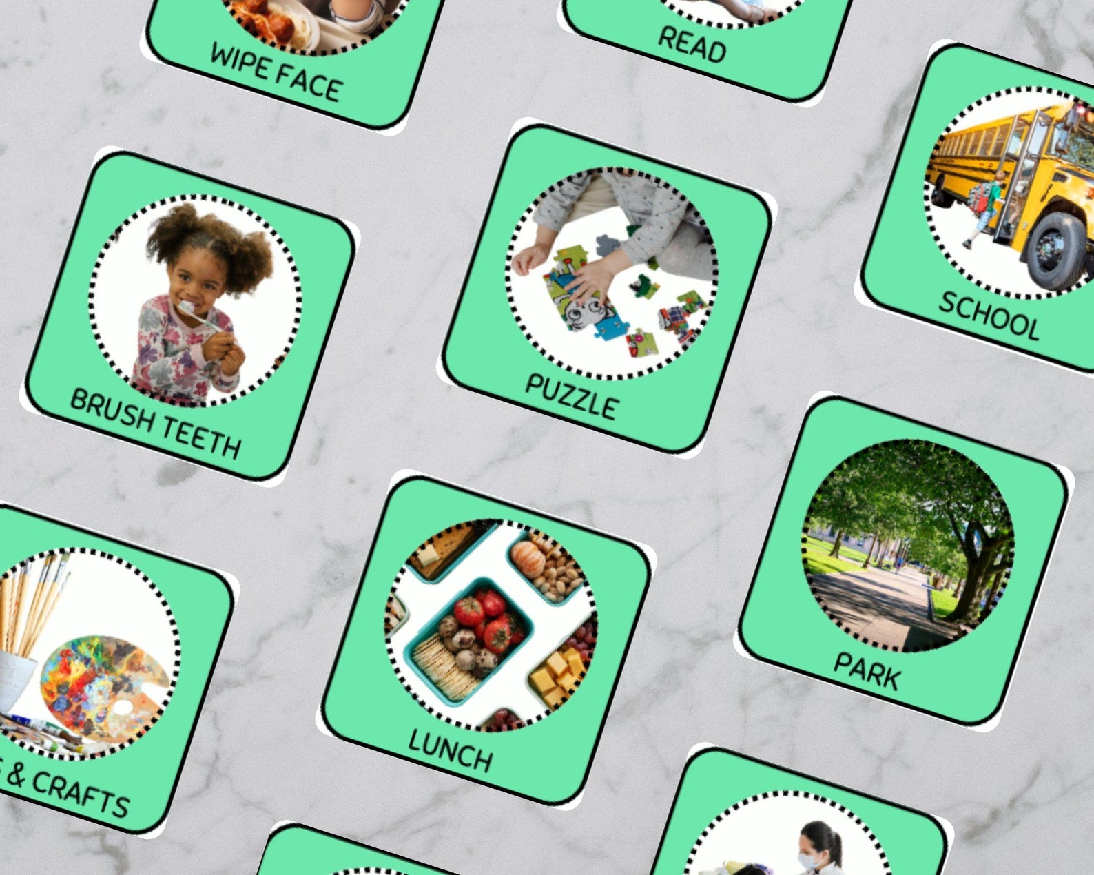 Toddler / Preschool Routine Cards - 76 Real-life Picture Cards for ...