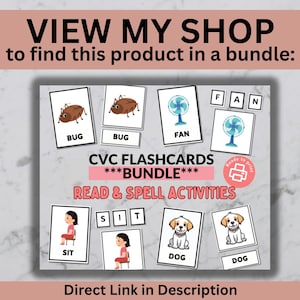 CVC Flashcards With O - 3 Part Cards - Spelling and Reading Activity ...