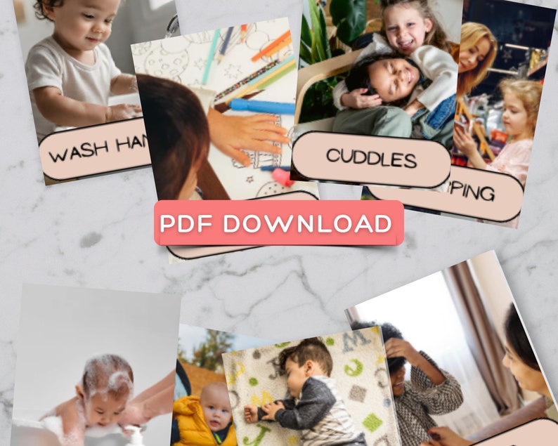 Toddler Routine Cards: 20 Daily Activity Photo Cards (digital Download ...