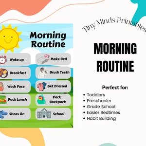 Morning Routine for Children - 24 Activities | Daily Visual Schedule ...