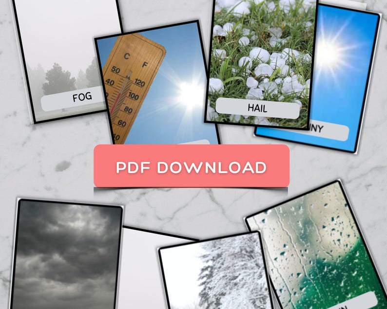 Weather Posters - Real Photos - Classroom Decor - Preschool ...