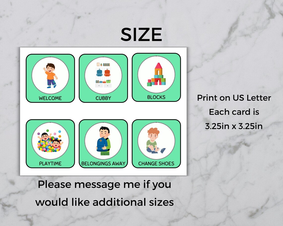 Classroom Routine Photo Cards: Daycare, Preschool, ASD Visual Schedule ...