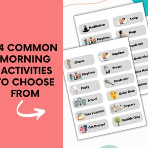 Morning Routine for Children - 24 Activities | Daily Visual Schedule ...