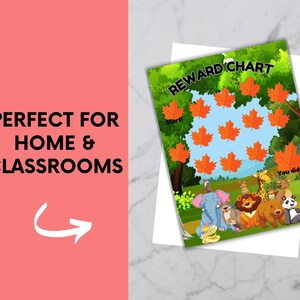 Jungle Animals Reward Chart: Printable Sticker Chart (PDF Download) - Etsy