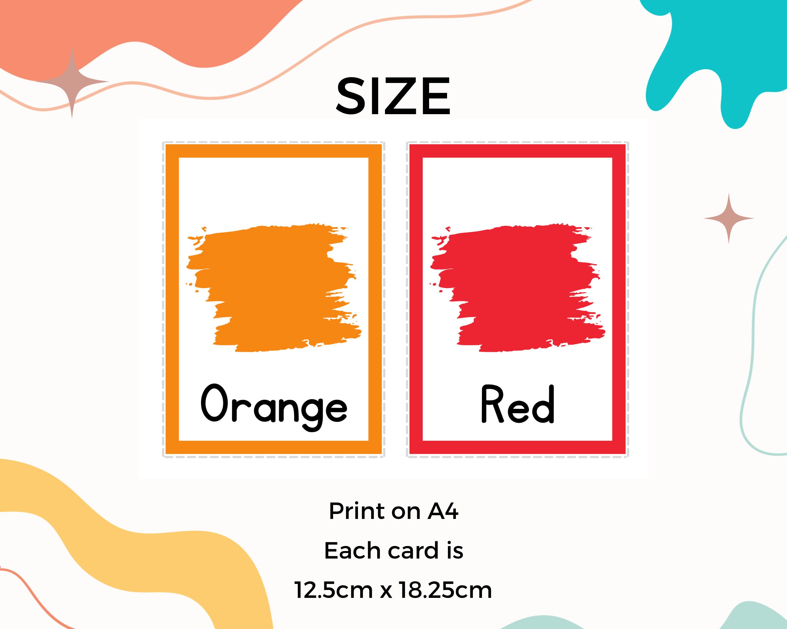 Color Flashcards for Toddlers: Learn 11 Colors (digital Download) - Etsy