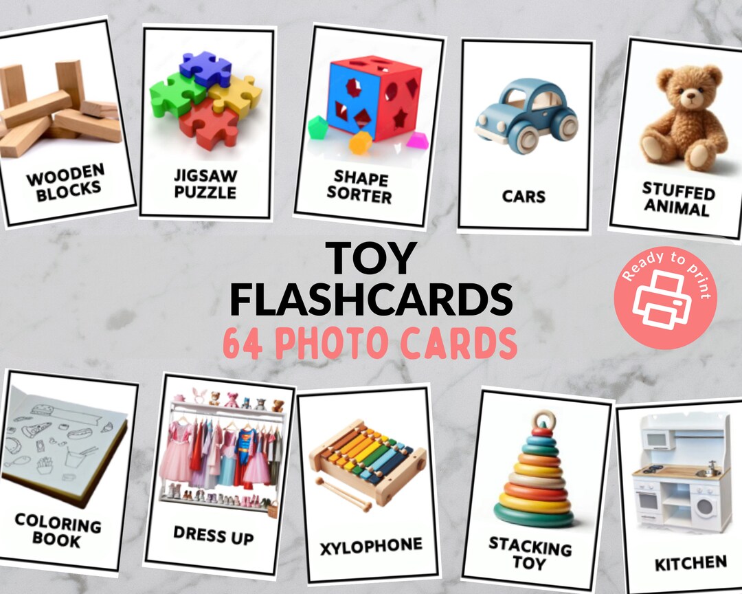 Toy Communication Cards / Flashcards - Aids Young and Non-verbal ...