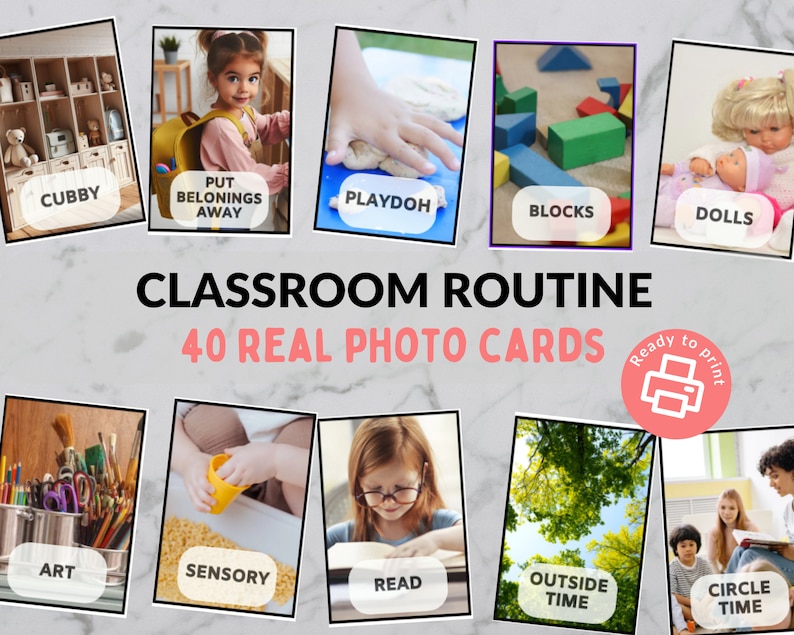 Classroom Routine Cards - Daycare / Preschool / Kindergarten ...