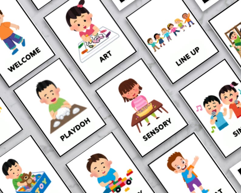 Classroom Routine Cards - Daycare / Preschool / Kindergarten / Autism ...