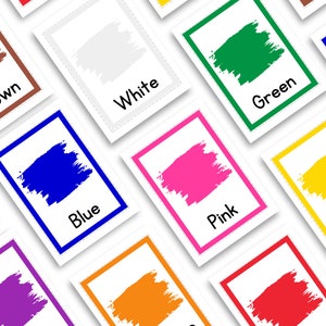 Color Flashcards for Toddlers: Learn 11 Colors (digital Download) - Etsy