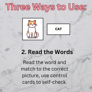 CVC Flashcards With A - 3 Part Cards - Spelling and Reading Activity ...