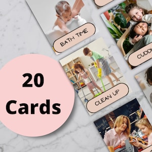 Toddler Routine Cards: 20 Daily Activity Photo Cards (digital Download ...