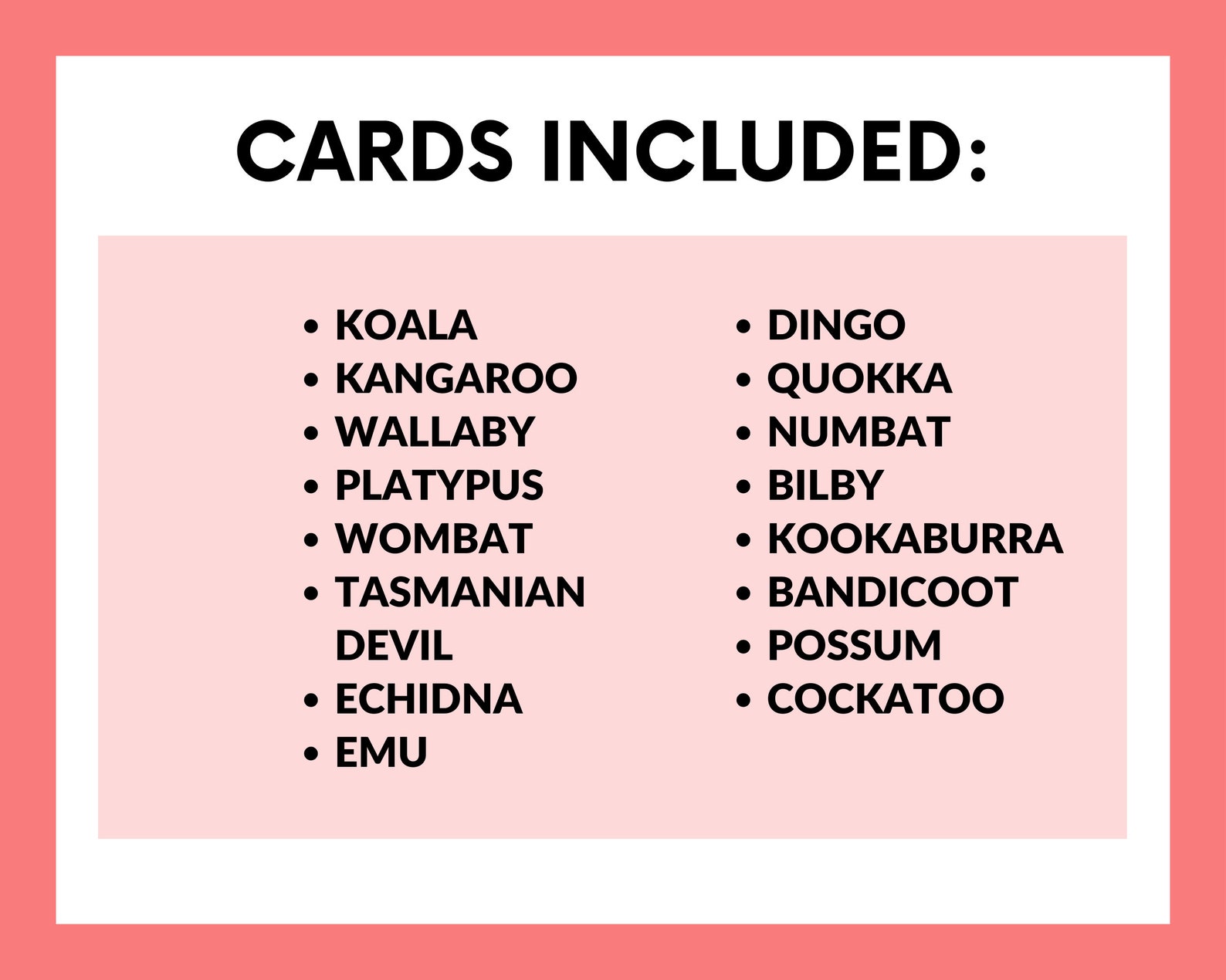 Australian Animal Flashcards - 3 Part Cards - Matching Games - Toddlers ...