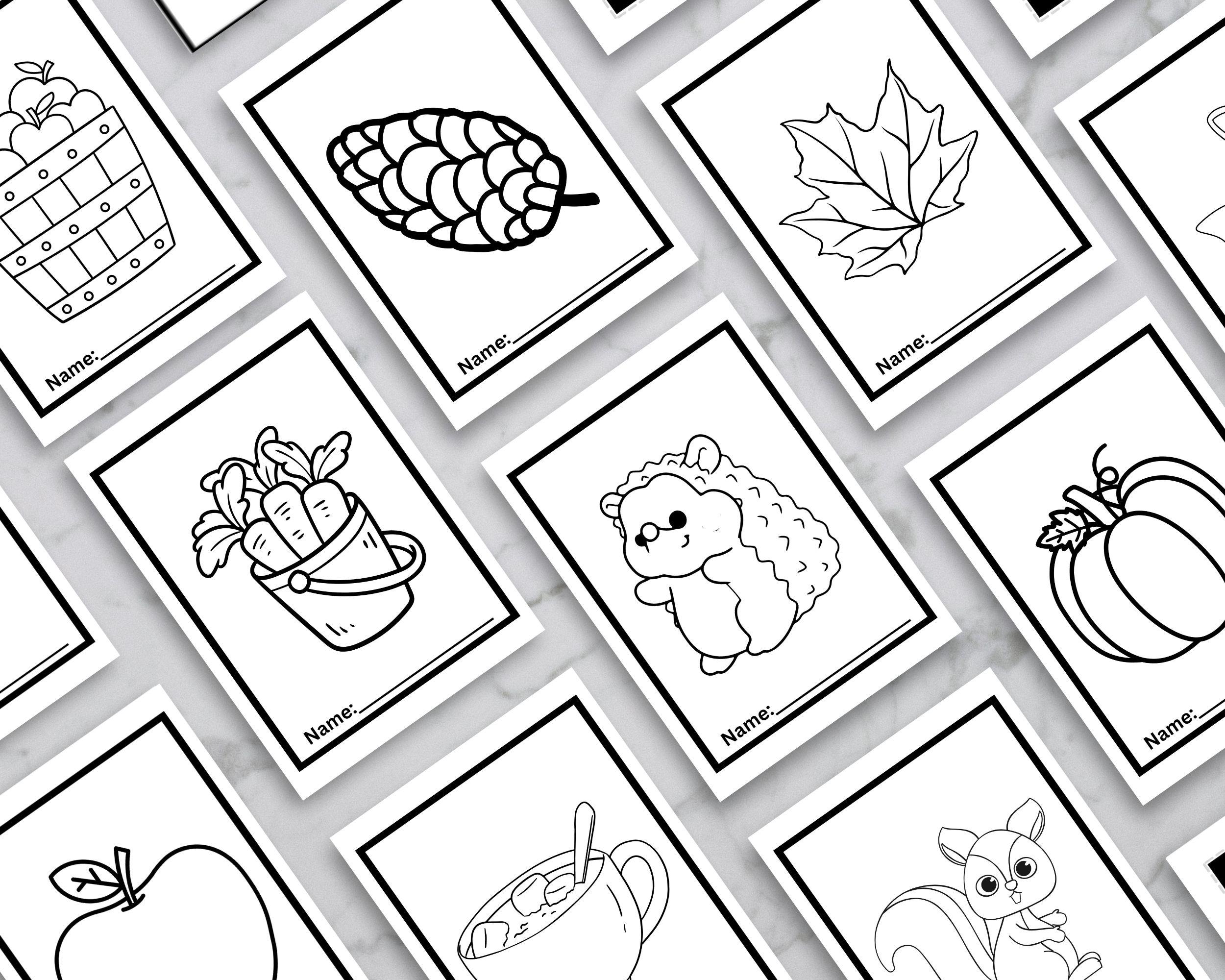 Fall / Autumn Themed Coloring Sheets for Toddlers and Preschoolers ...