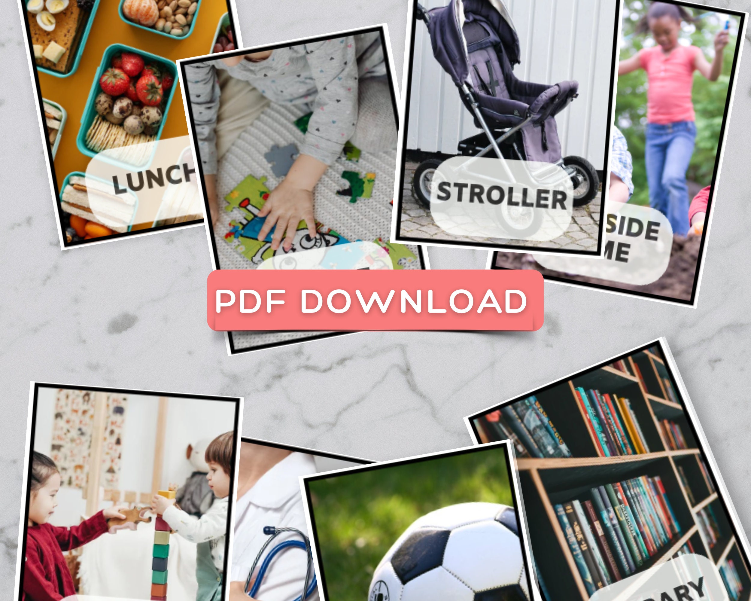 Toddler / Preschool Routine Cards - 72 Real-life Picture Cards for ...