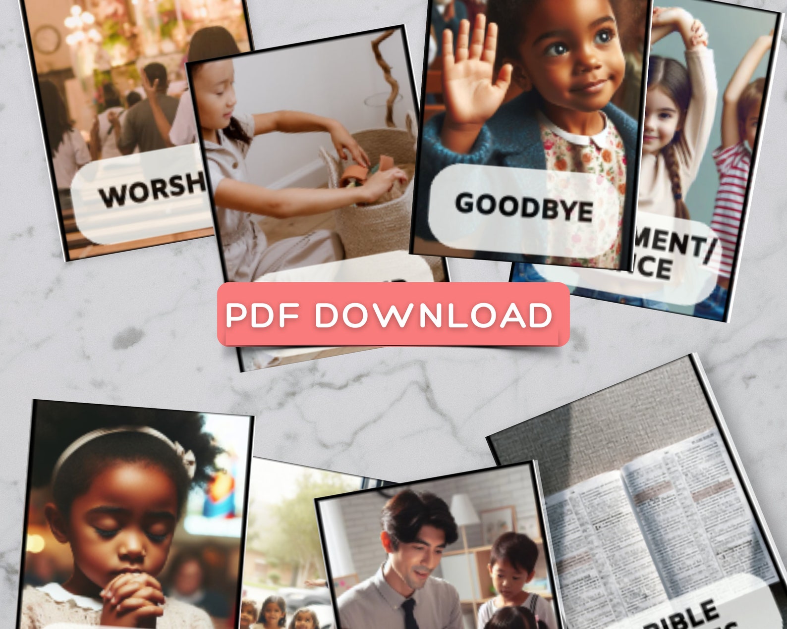 Sunday School Routine Cards for Toddlers, Preschoolers - Visual Church ...
