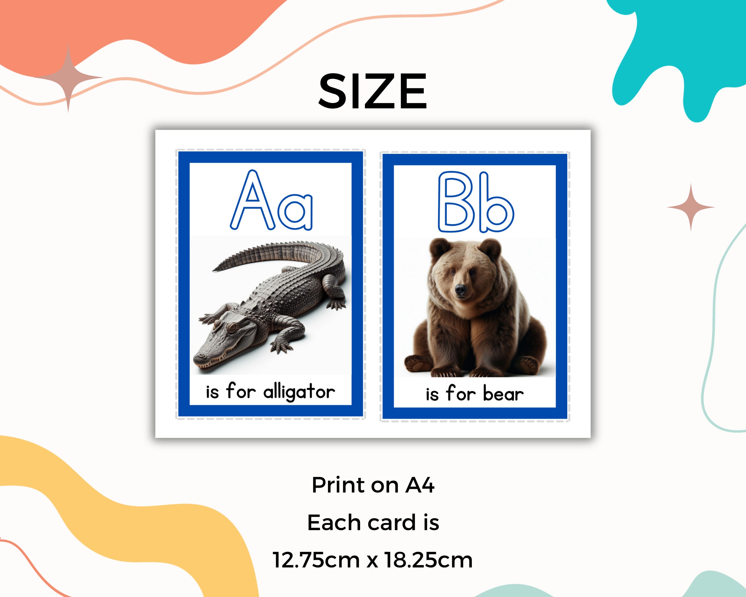Animal Alphabet Flashcards - Learn Abcs - Real Animal Photos - Toddlers ...
