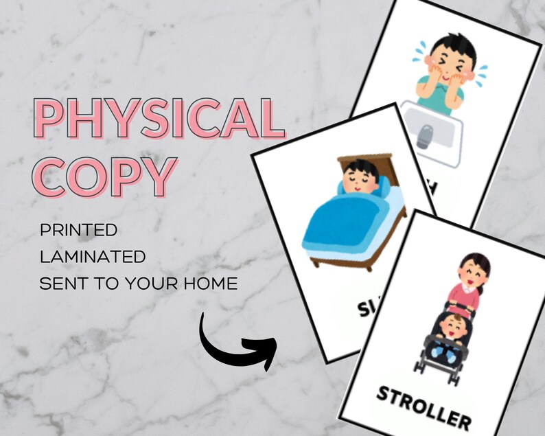 PHYSICAL COPY - Toddler / Preschool Routine Rhythm Cards - 72 Pictures ...