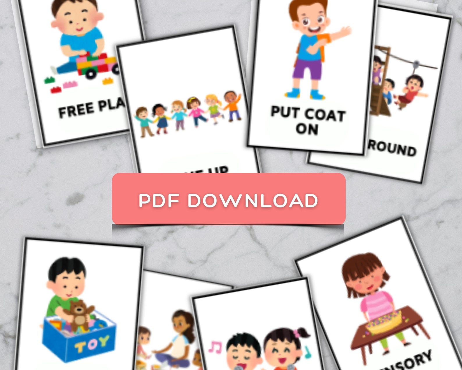 Classroom Routine Cards - Daycare / Preschool / Kindergarten / Autism ...