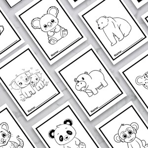 Zoo Animals Coloring Pages: 30 Printable Sheets for Toddlers (PDF ...