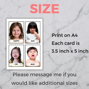 Emotion Flashcards - Toddlers, Preschool, Kindergarten, Montessori - 23 ...