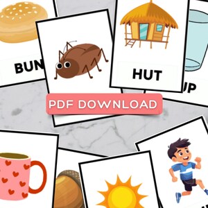 CVC Flashcards BUNDLE - 3 Part Cards - Spelling and Reading Activity ...