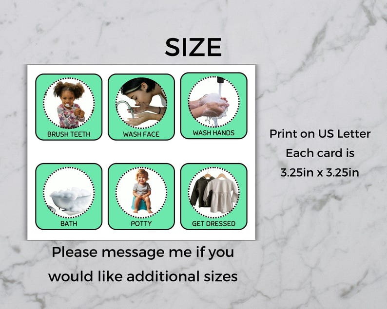 Toddler / Preschool Routine Cards - 76 Real-life Picture Cards for ...