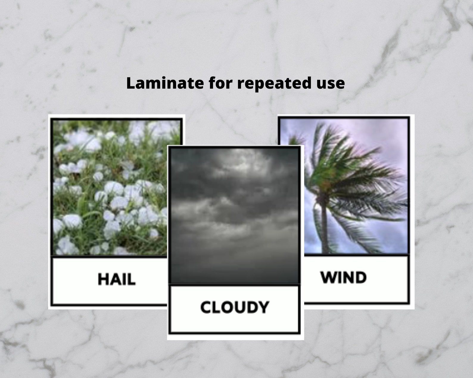 Weather Flashcards Montessori 3 Part Cards Toddlers, Preschool ...
