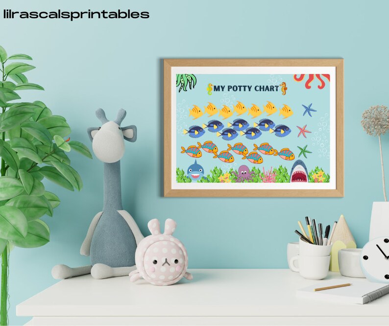 Printable Ocean Potty Reward Chart - Etsy
