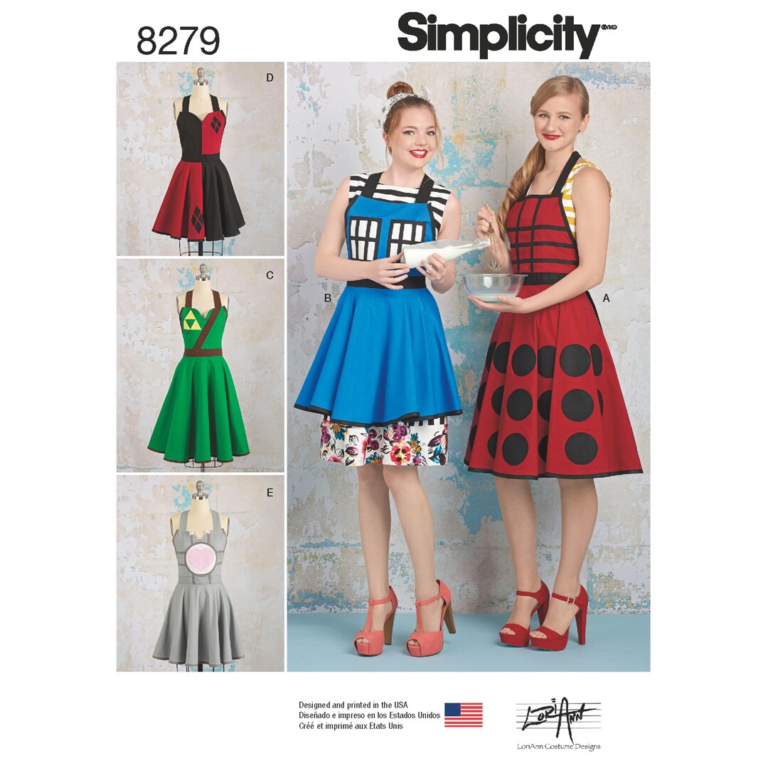 Uncut Simplicity Costume Apron Pattern 8279 - Etsy