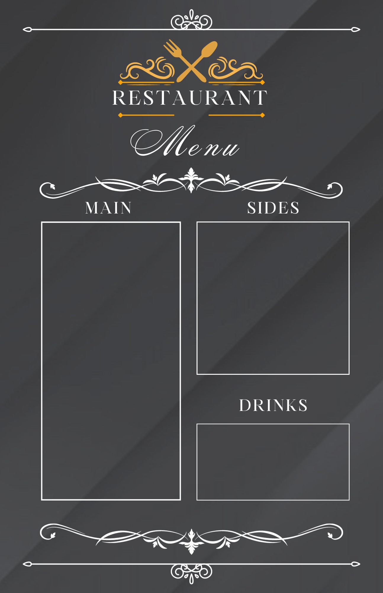 Restaurant Menu Template edit in Canva - Etsy