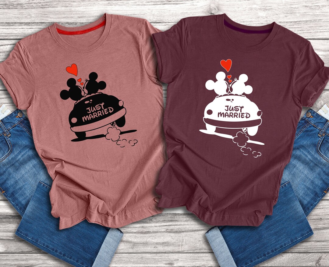 Disney Just Married Shirts, Disney Couple Shirts, Mickey Minnie Tee ...