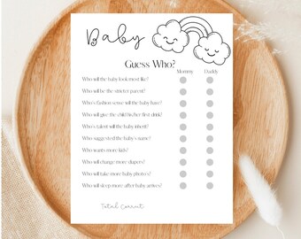 Guess Who Baby Shower Game - Etsy Canada