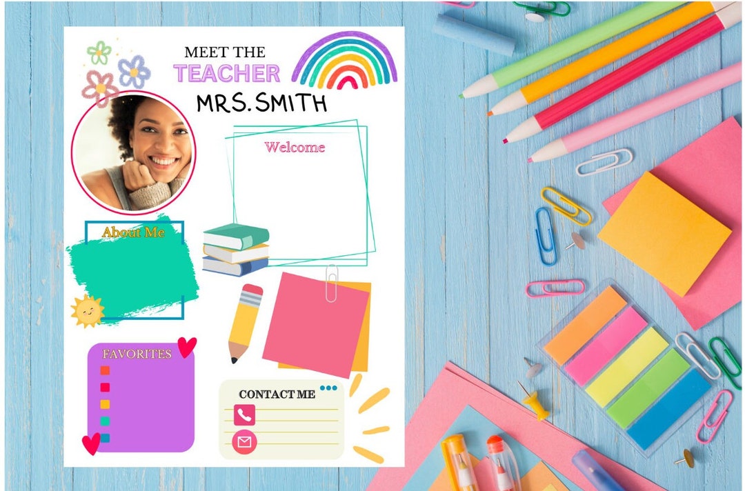 Meet the Teacher Template, Editable Back to School Flyer, Classroom ...