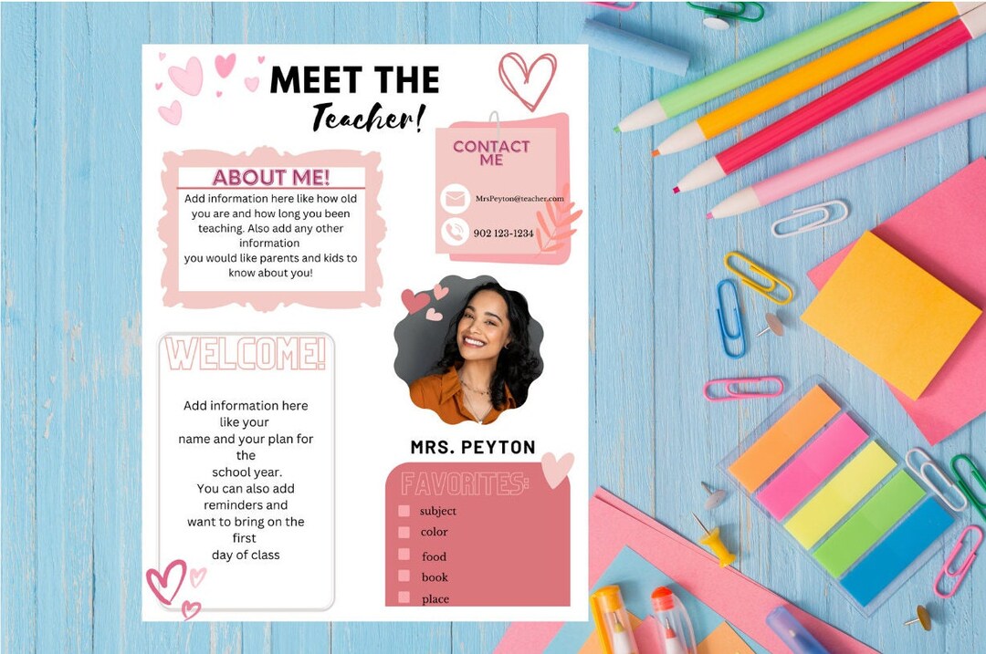 Meet the Teacher Template, Editable Back to School Flyer, Classroom ...