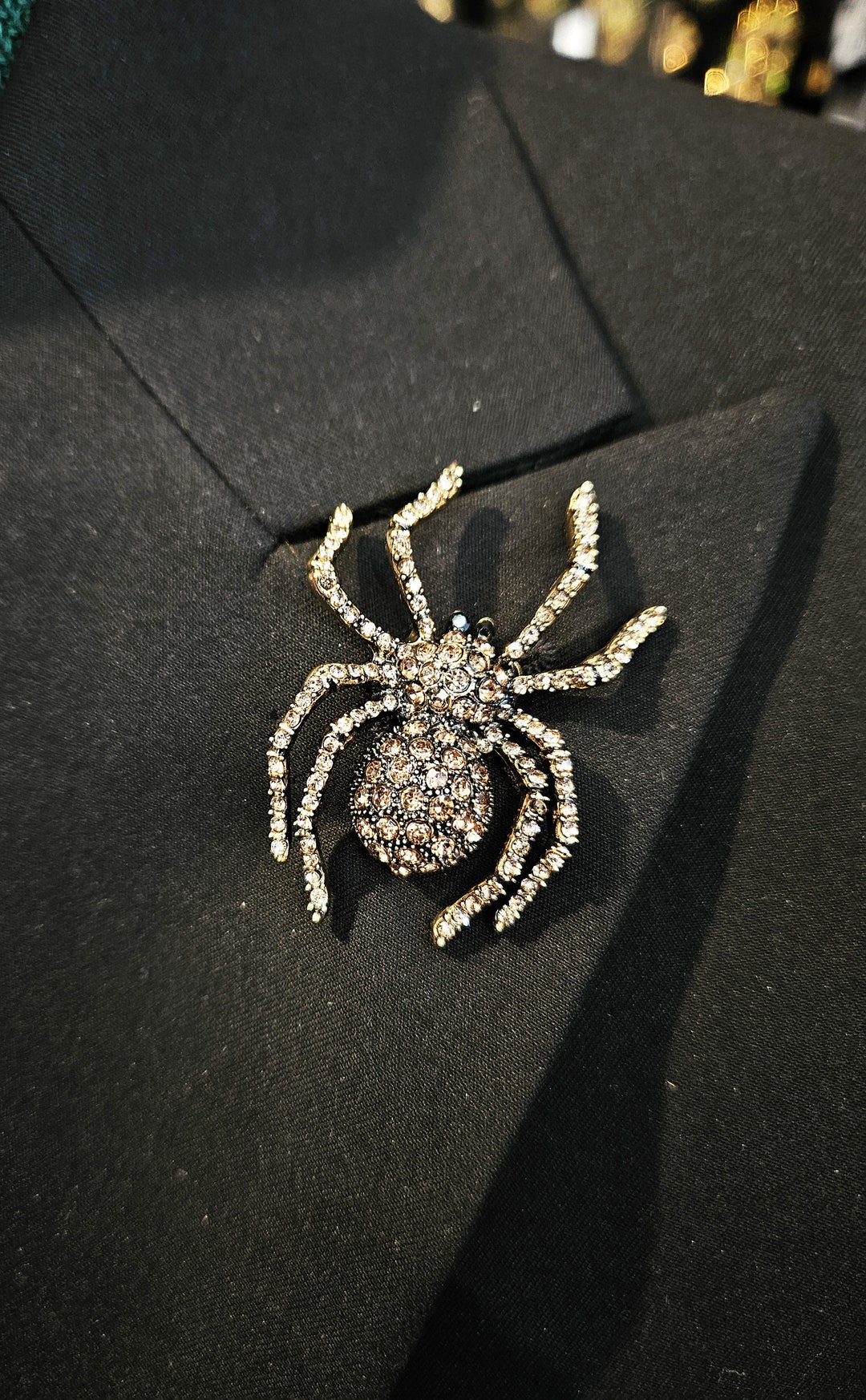 Men's Brooch Gold Spider Pin - Etsy