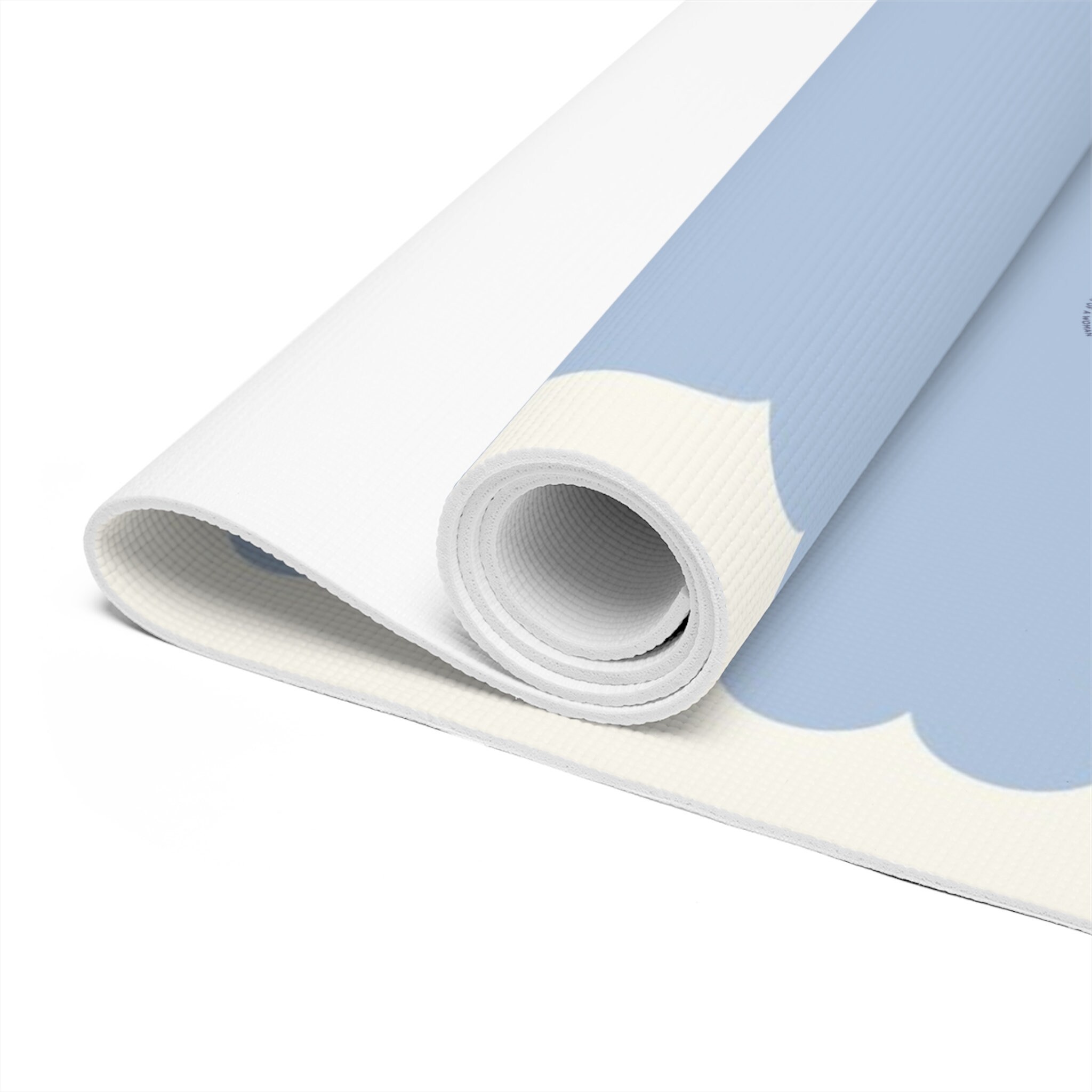 Light Blue Scalloped Yoga Mat - Etsy