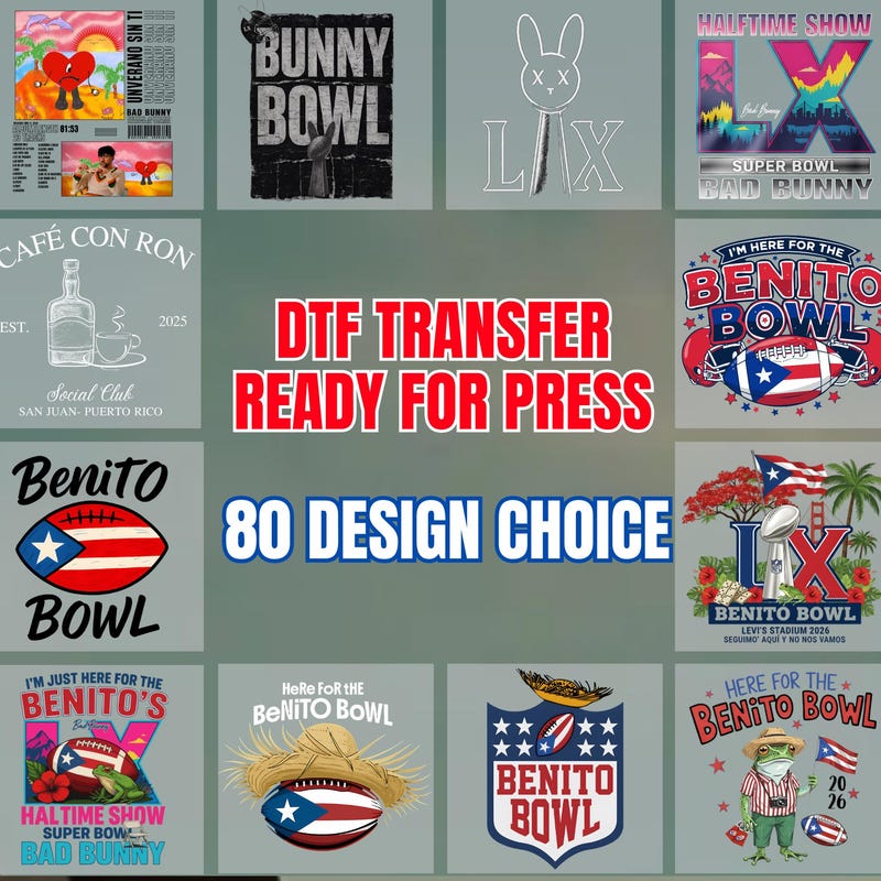 Dtf Ready Bad Bunny - Etsy