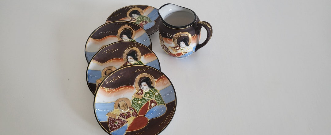 Gorgeous Hand Made Painted Japan Plates and Jug, Geisha Pattern - Etsy