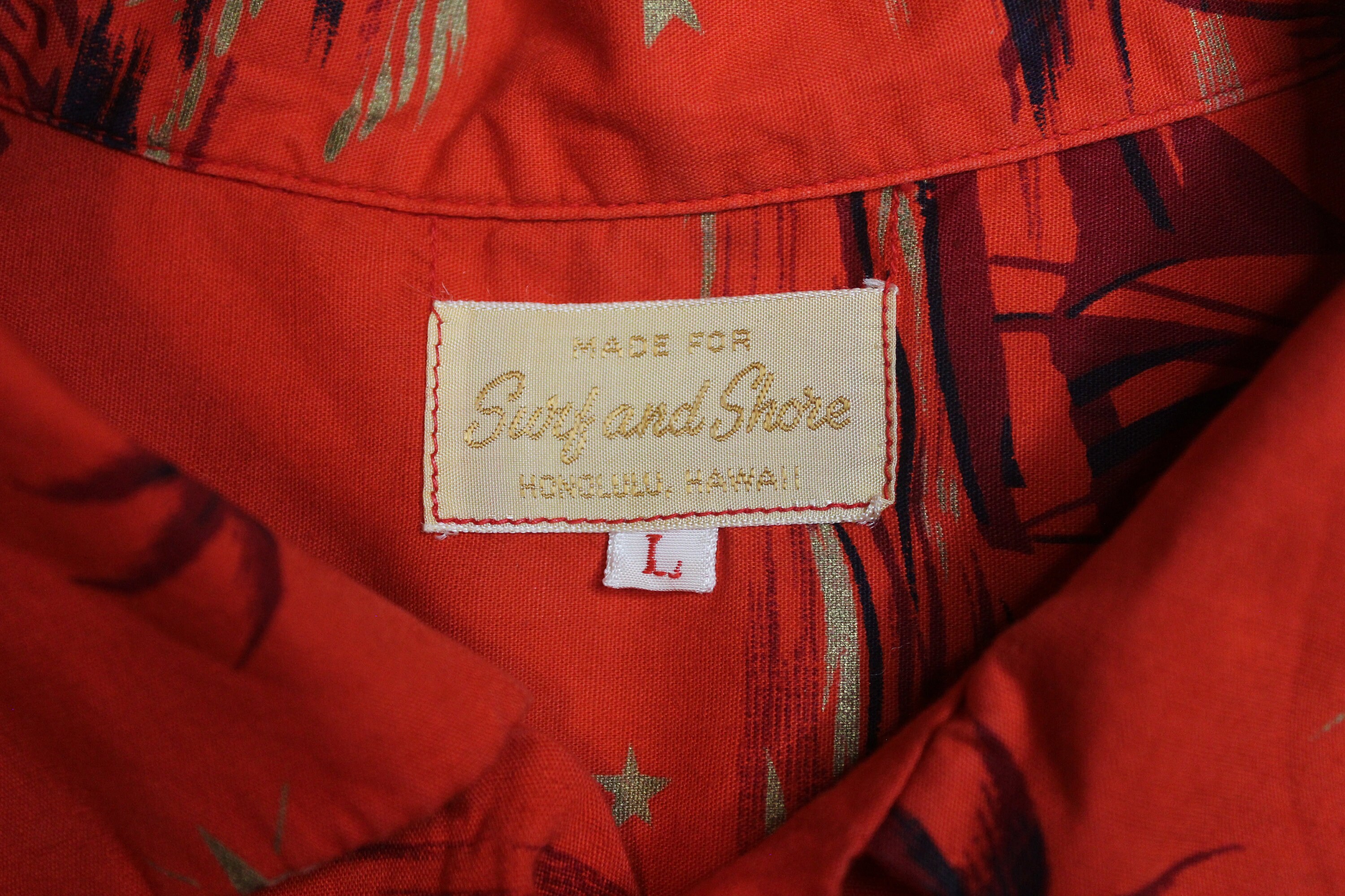 Vintage 1950's - Early 60's Surf and Shore Hawaiian Shirt - Shimmering ...