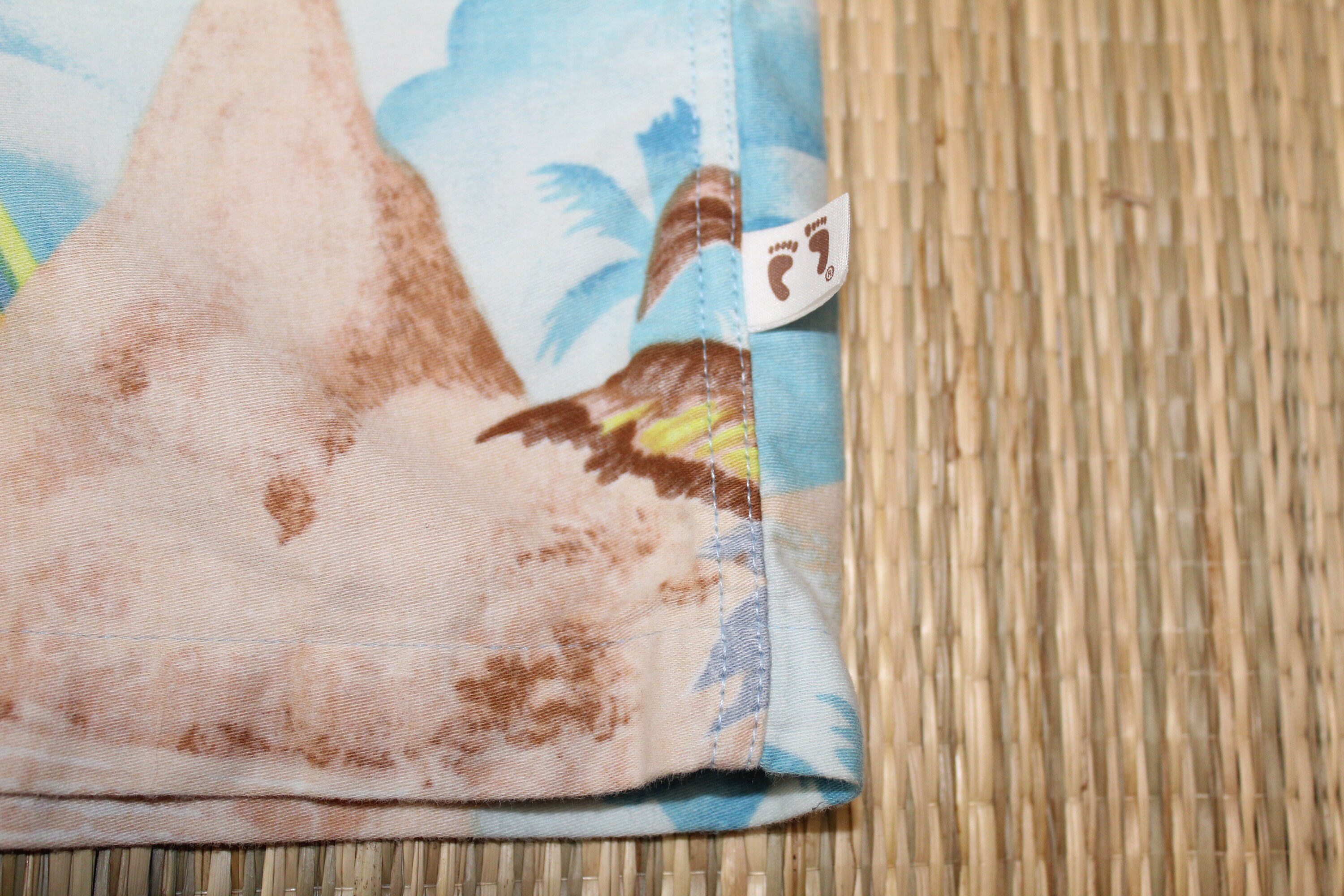 Vintage Throwback 70's Hang Ten Aloha Shirt - Classic Footprint Logo on ...
