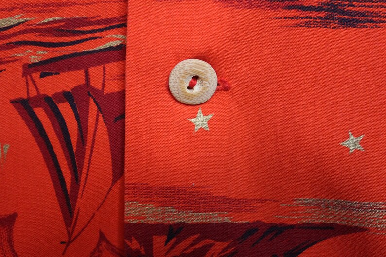 Vintage 1950's - Early 60's Surf and Shore Hawaiian Shirt - Shimmering ...