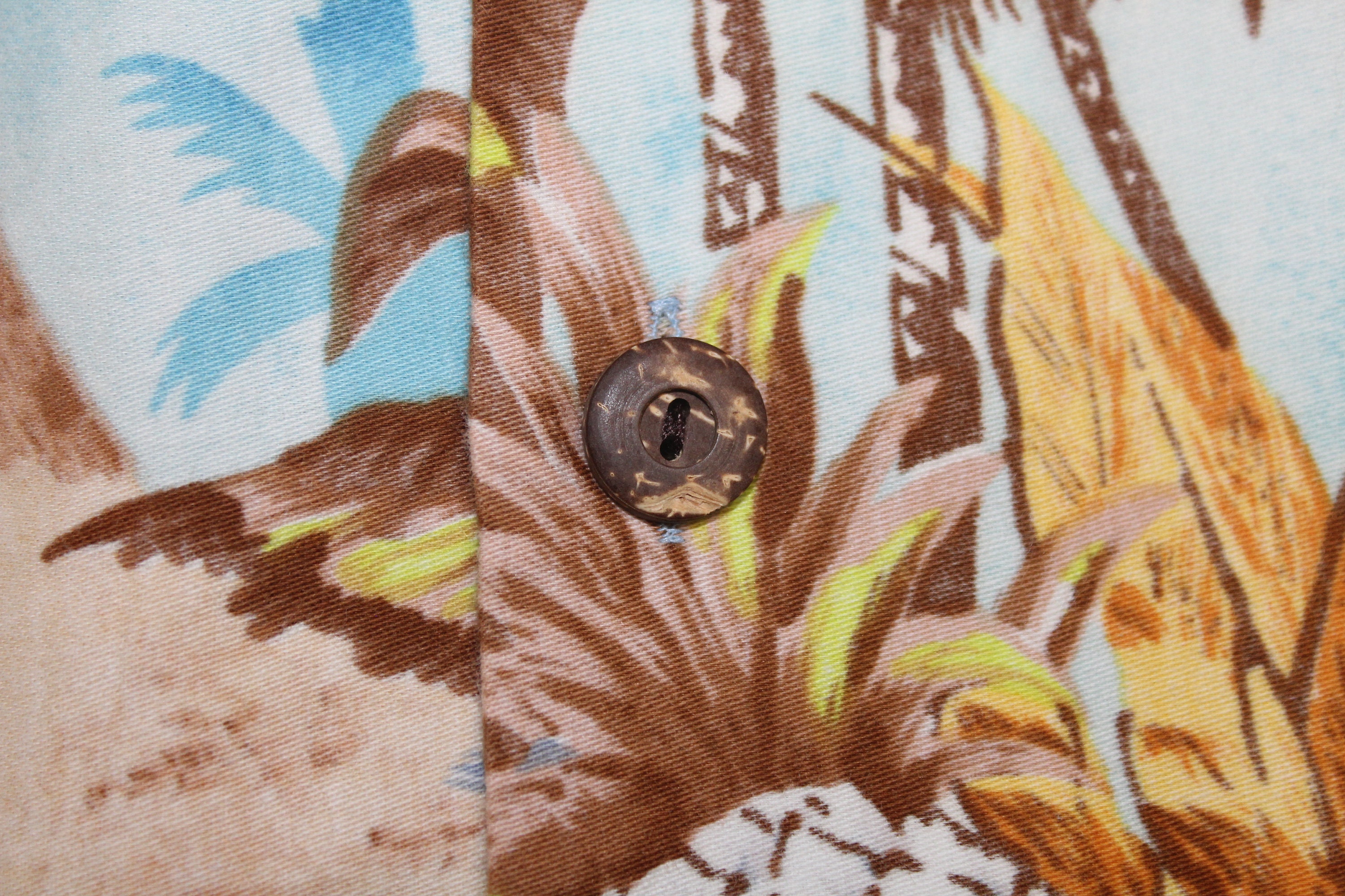 Vintage Throwback 70's Hang Ten Aloha Shirt - Classic Footprint Logo on ...