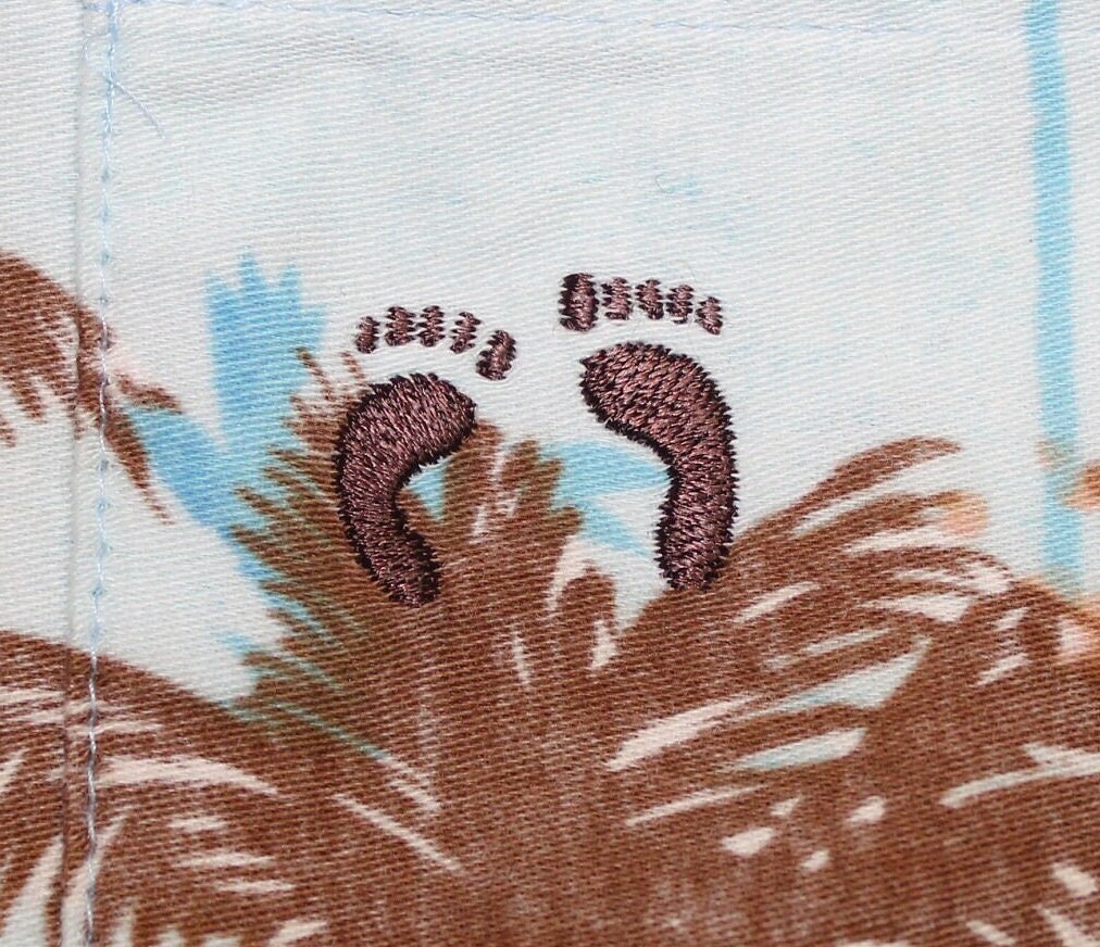 Vintage Throwback 70's Hang Ten Aloha Shirt - Classic Footprint Logo on ...