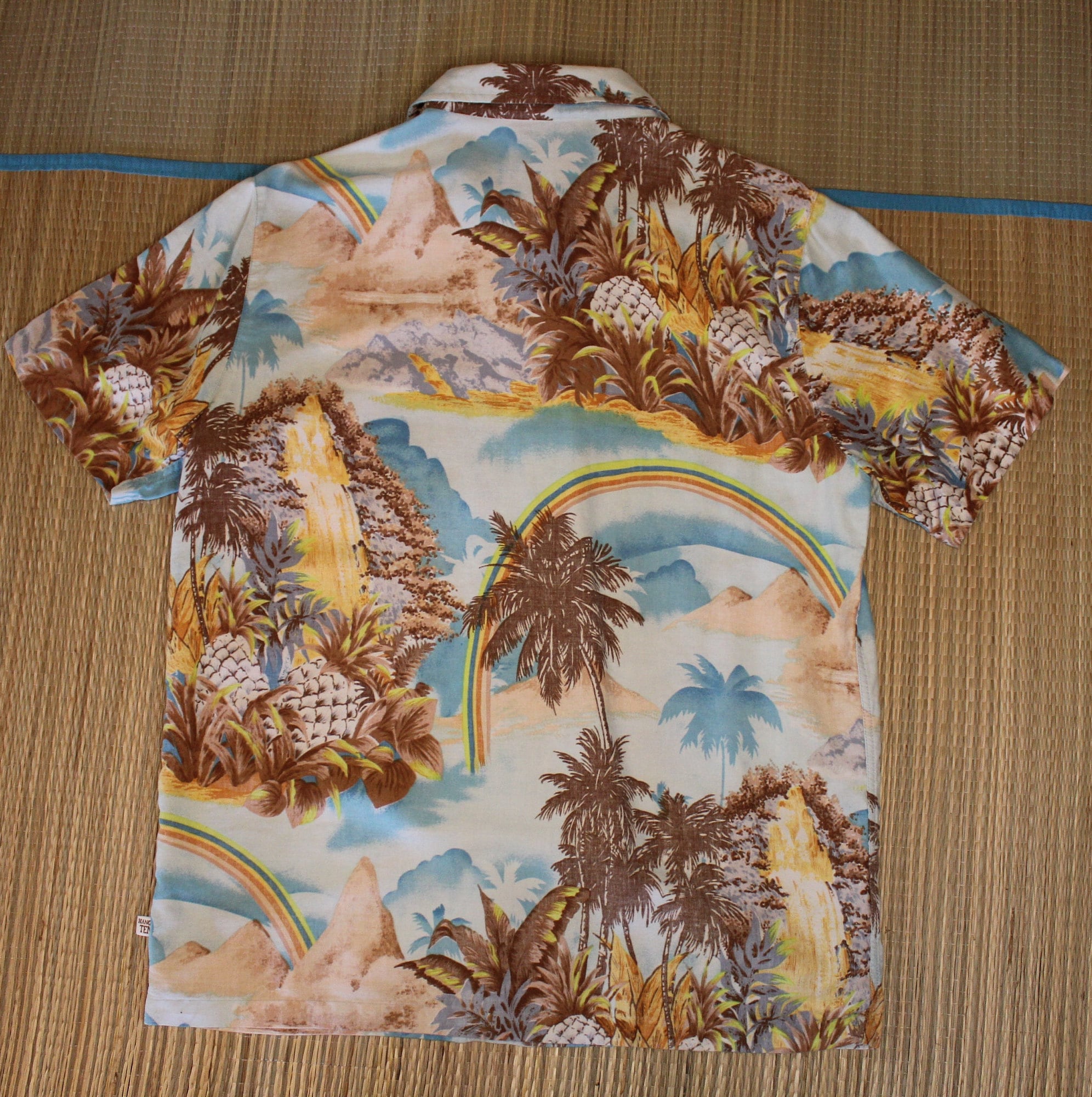 Vintage Throwback 70's Hang Ten Aloha Shirt - Classic Footprint Logo on ...