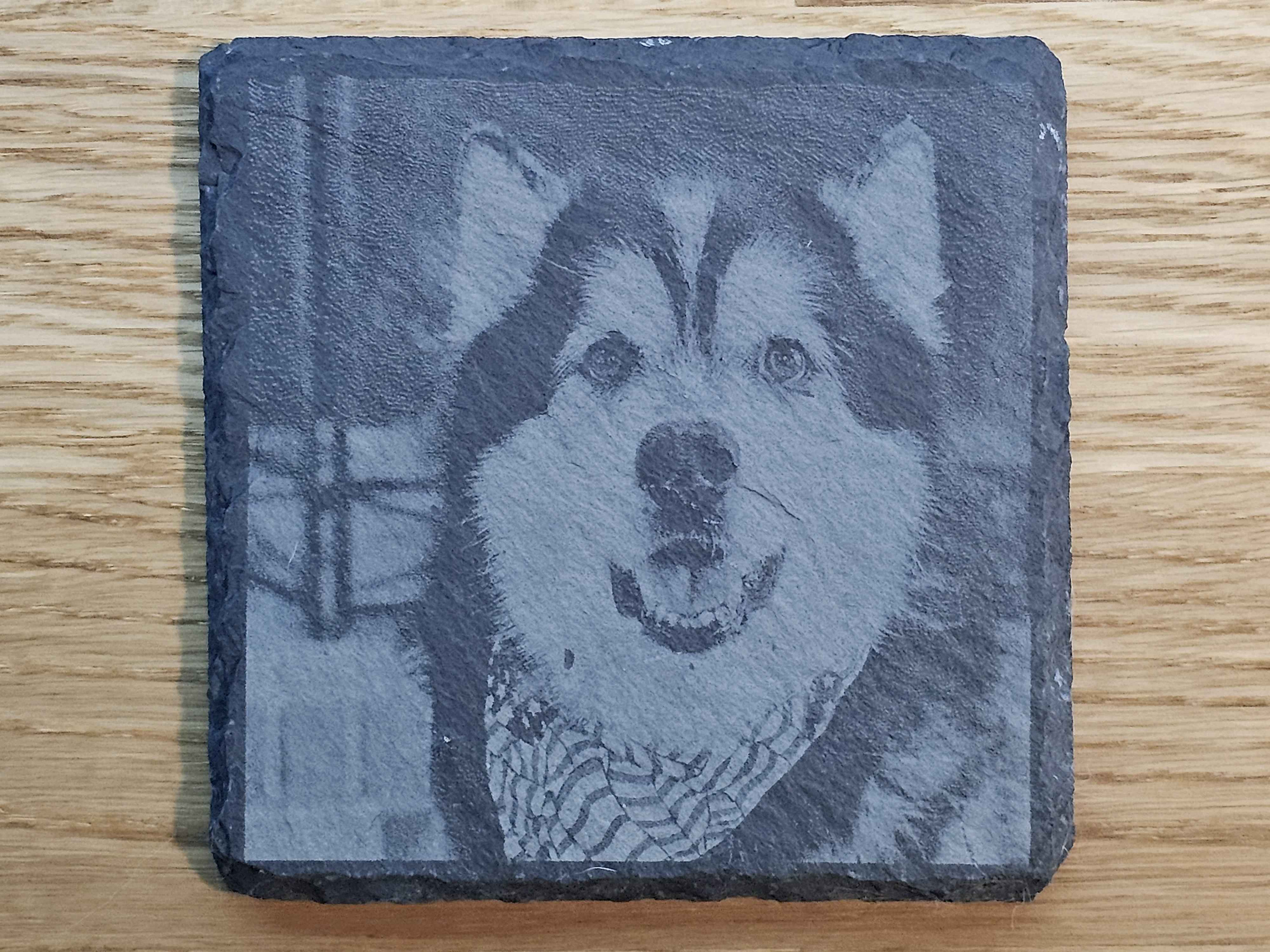Customized Photo Laser Engraved Slate Coaster - Etsy